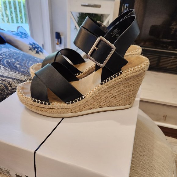Soda | Shoes | Soda Wedge Sandals Black Size | Poshmark